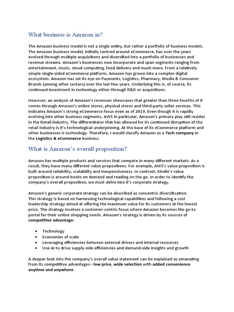 Amazon Case Study | PDF | E Commerce | Online Shopping