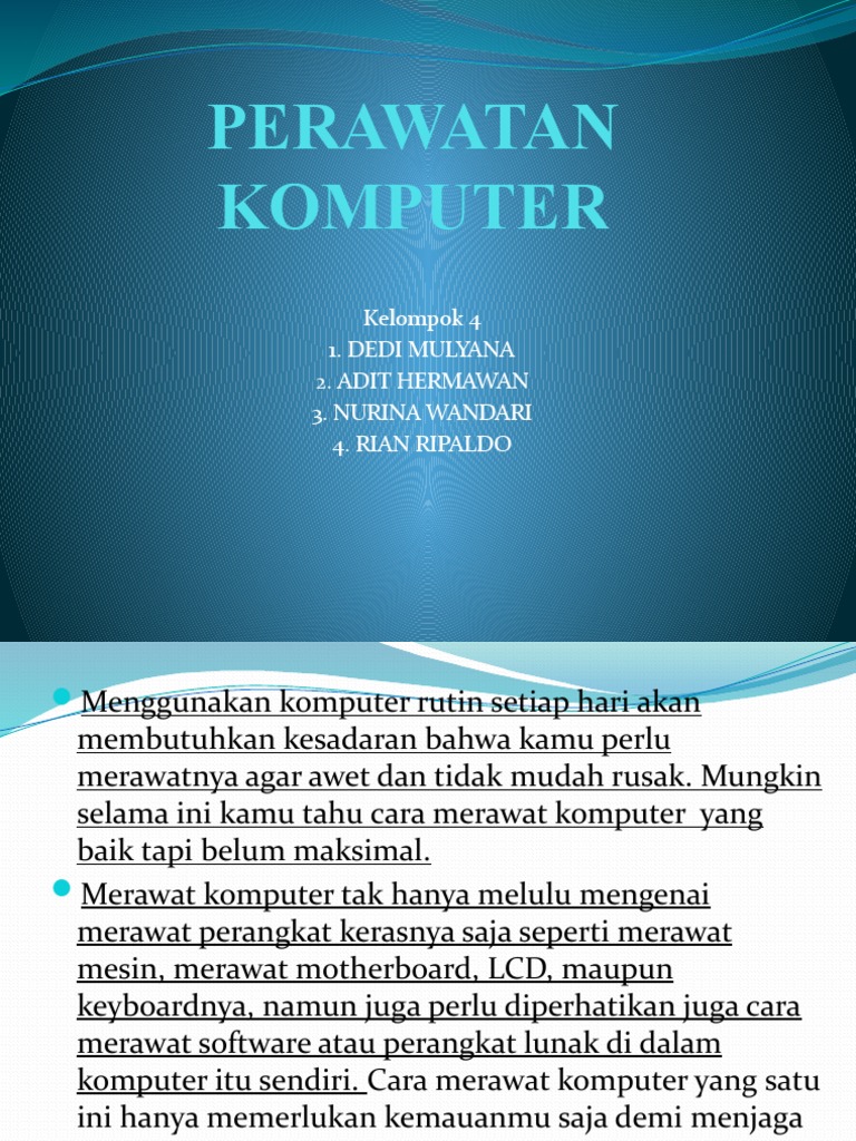 PERAWATAN KOMPUTER (Autosaved) | PDF