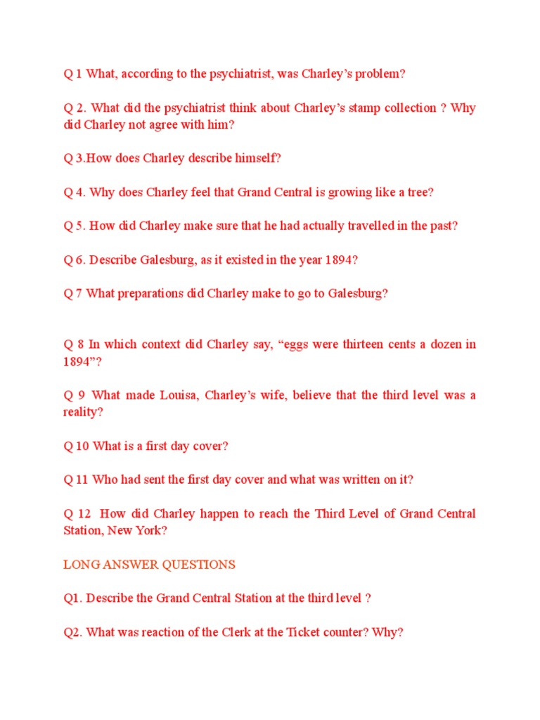 The Third Level Questions | PDF