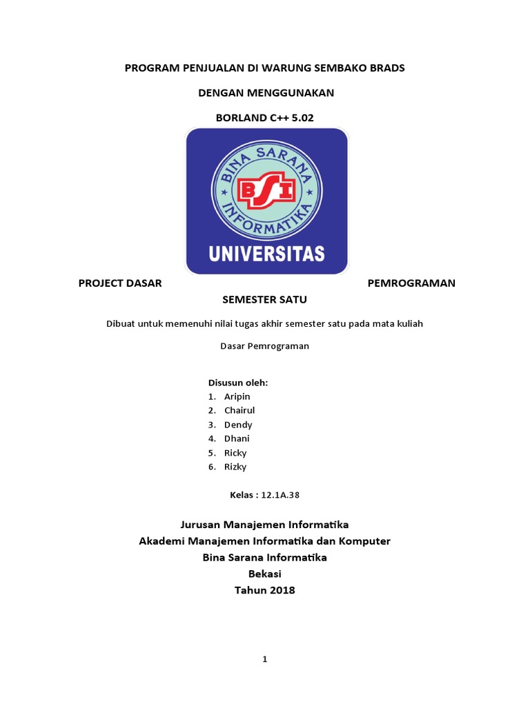 Uas Dasar Pemrograman | PDF