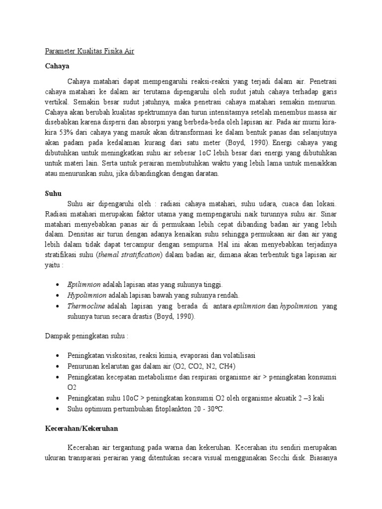 Parameter Kualitas Air Pdf