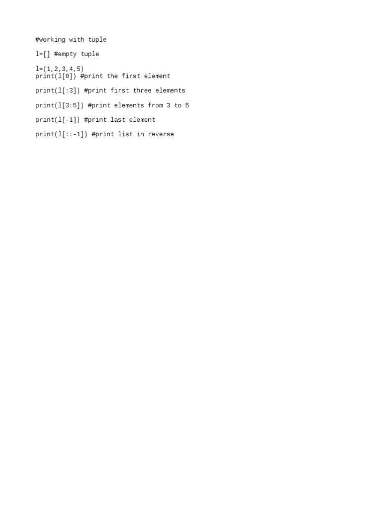 Working With Tuple | PDF