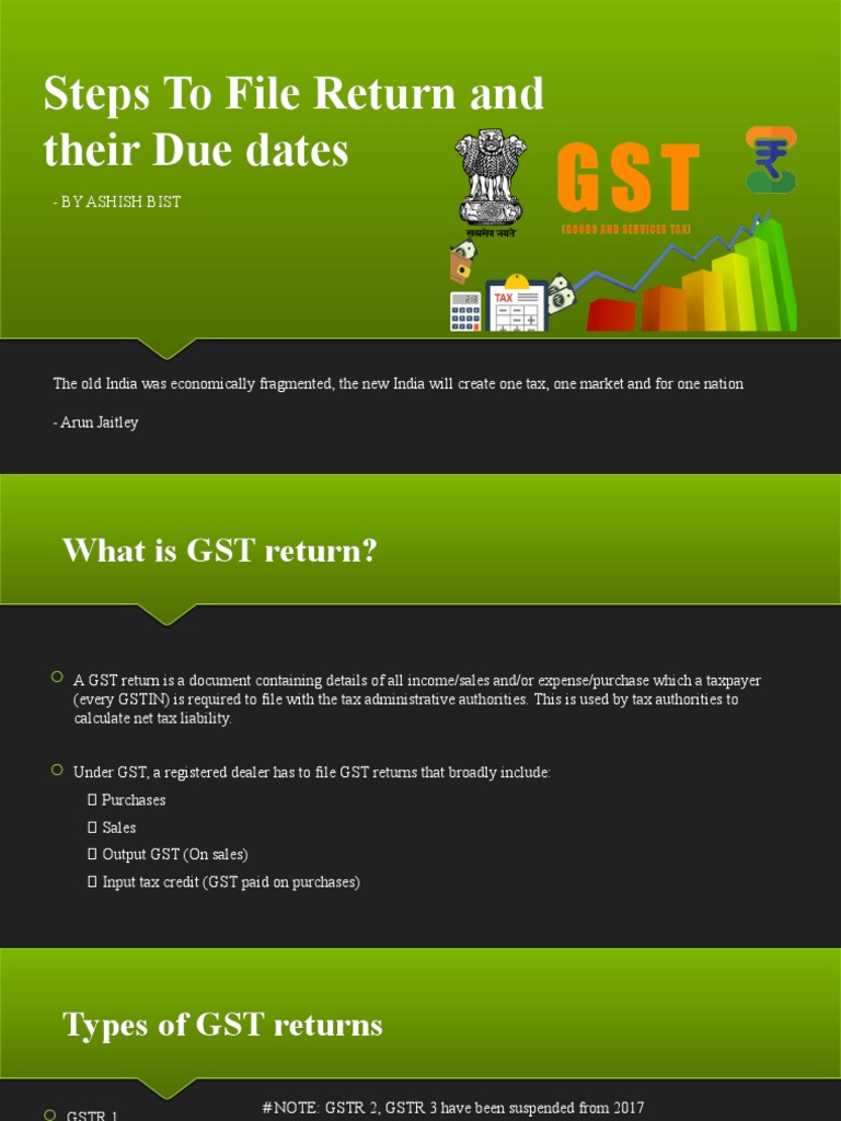 GST STeps To File Return | Download Free PDF | Value Added Tax | Taxes