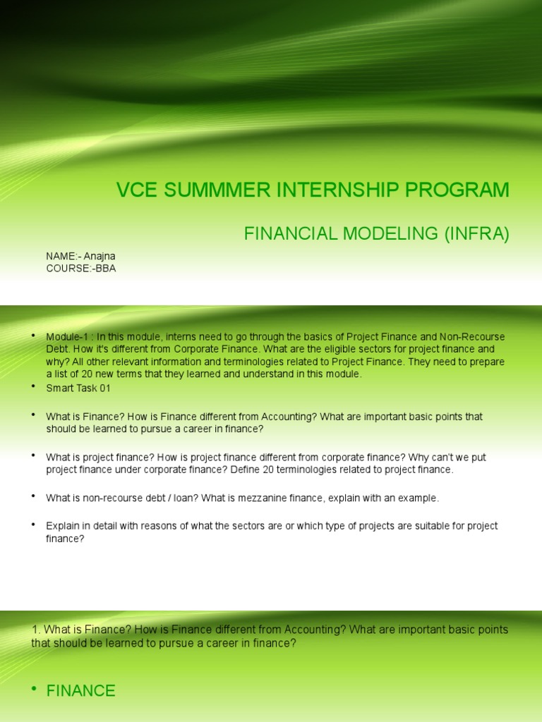 Vce Summmer Internship Program (Financial Modeling) - 1 | PDF | Equity (Finance) | Balance Sheet