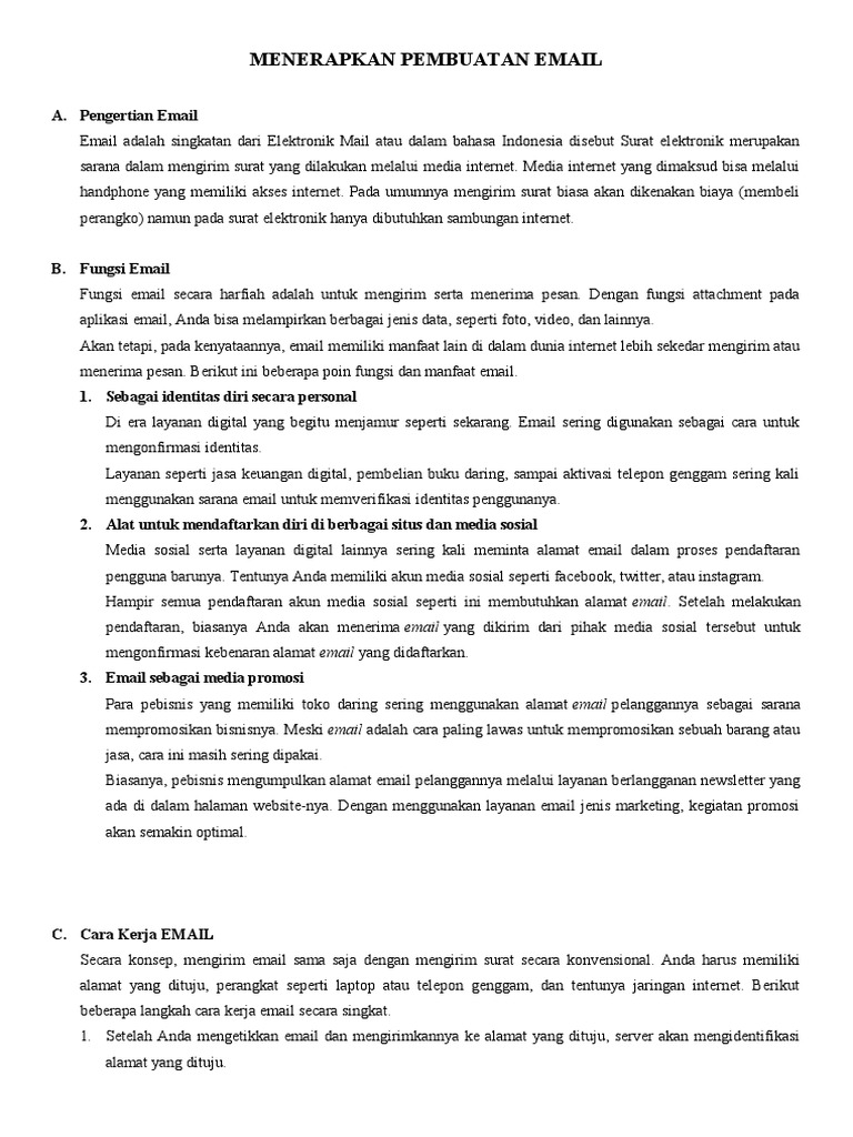 Menerapkan Pembuatan Email | PDF | Komputer