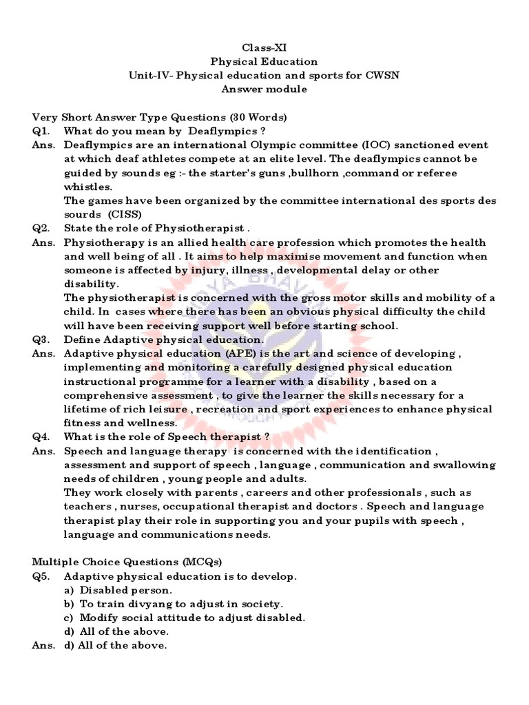 CWSN | PDF | Physical Therapy | Disability