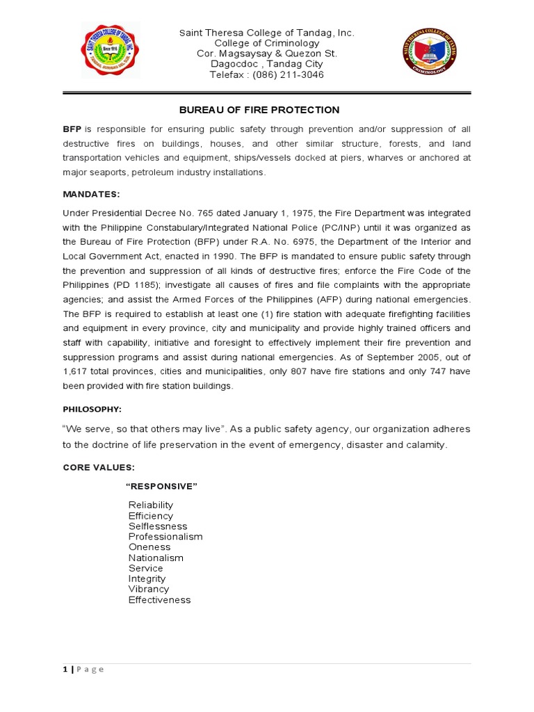 Bureau of Fire Protection | PDF | Emergency Services | Public Safety