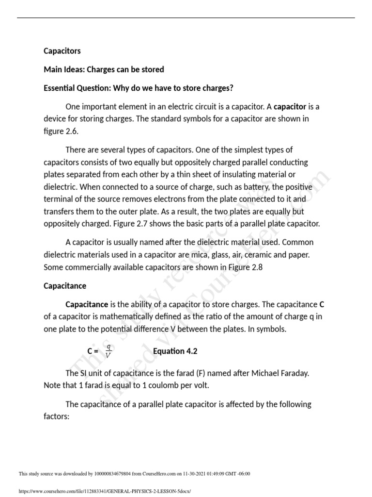 Understanding Capacitors and Capacitance | PDF | Capacitor | Dielectric