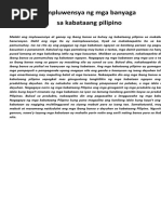 Epekto NG Pag Usbong NG Mga Wikang Banyaga Sa Pag Aaral NG Wikang ...