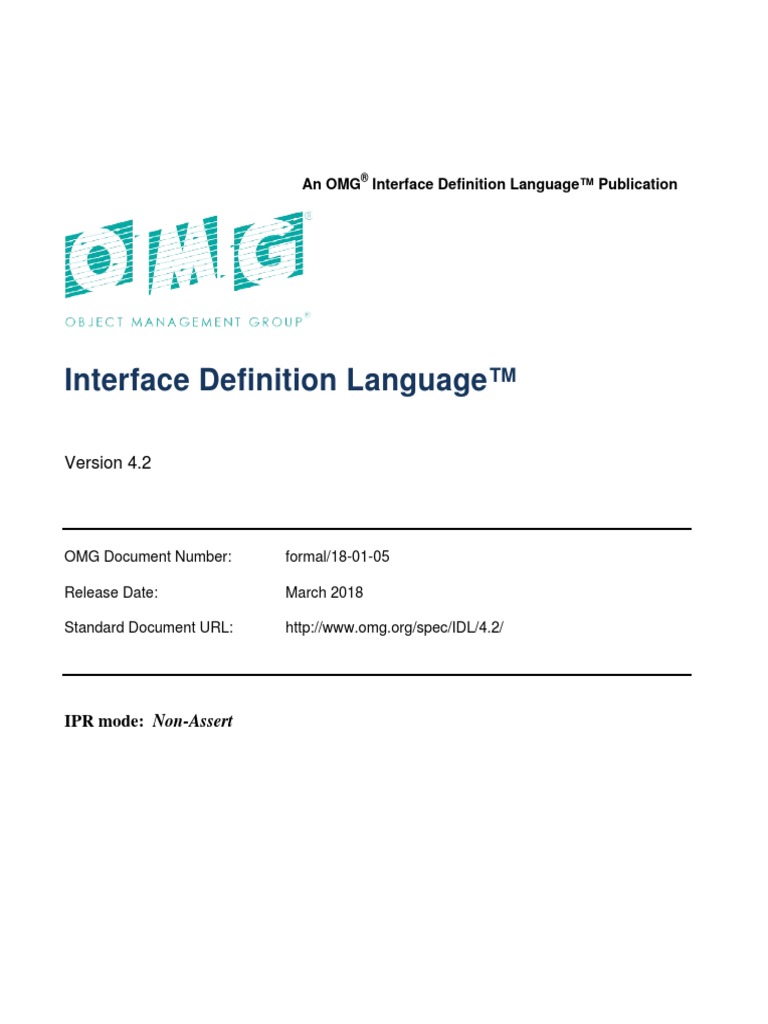 Interface Definition Language (v42) | PDF | Common Object Request ...