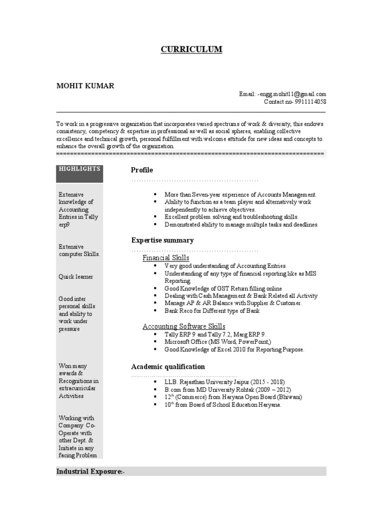 Curriculum: Mohit Kumar | Download Free PDF | Accounting | Audit