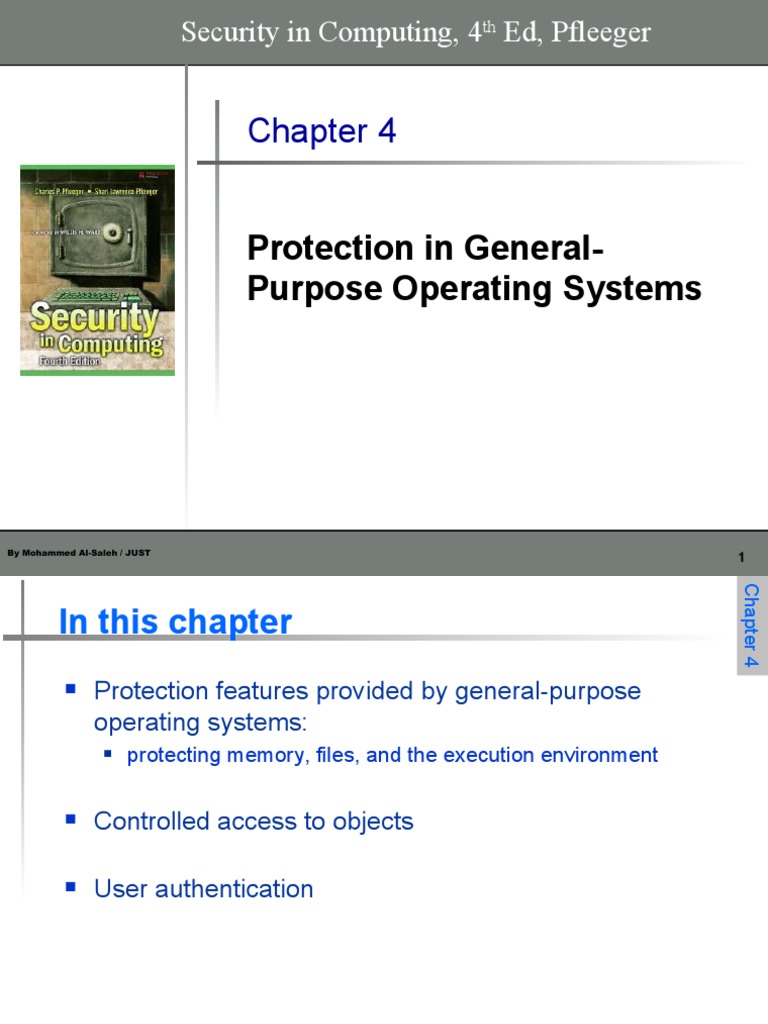 Chapter 4 - Protection in General-Purpose OS | PDF | Password ...