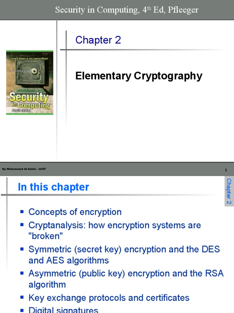 Introduction to Elementary Cryptography | PDF | Cryptography | Cipher