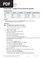 16.4.6 Packet Tracer - Configure Secure Passwords and SSH | PDF | Command Line Interface ...