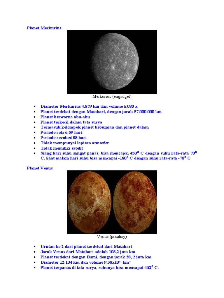 Planet Merkurius | PDF | Ilmu Sosial