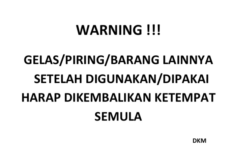 Warning | PDF