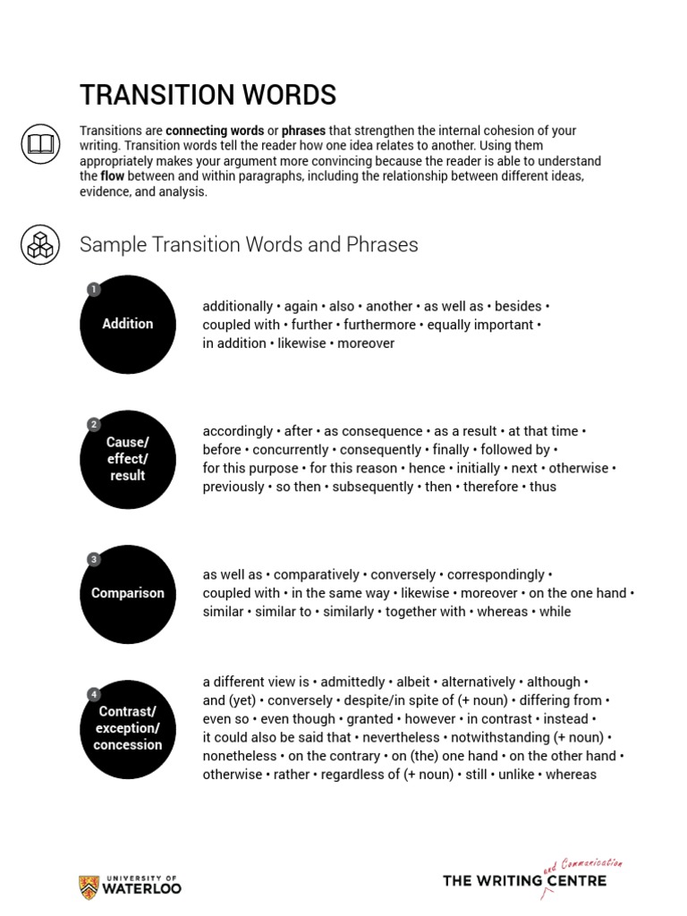 Effective Transition Words for Writing | PDF | Quantitative Research ...