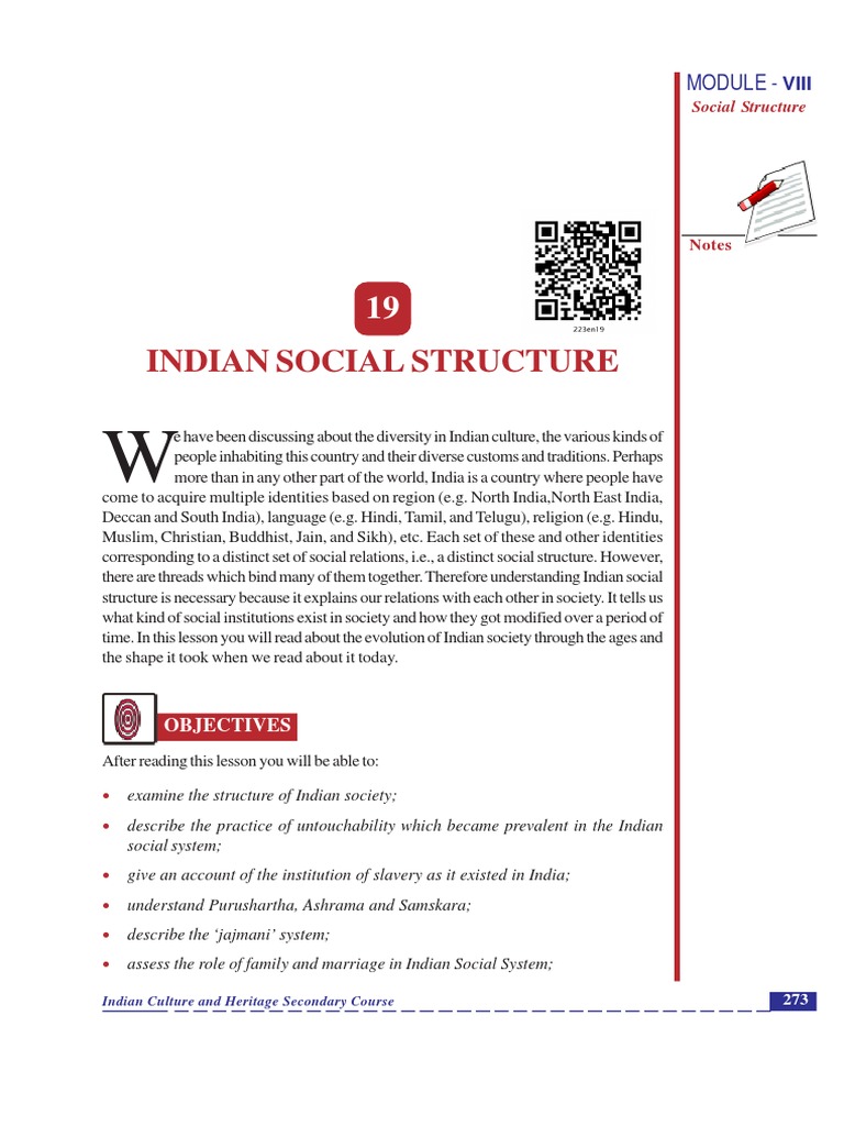 Indian Social Structure | Download Free PDF | Marriage | Caste