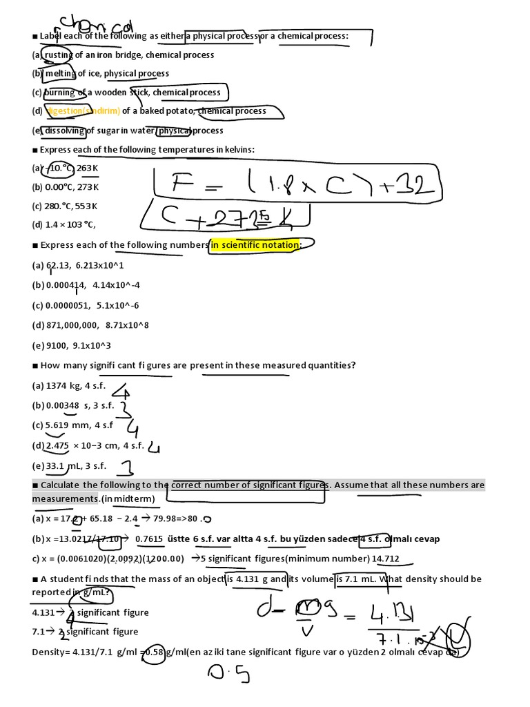 CHM 105 Tutorial | PDF | Mole (Unit) | Chemistry