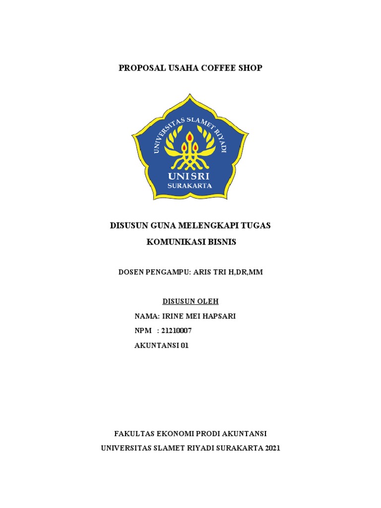 Proposal Usaha Coffee Shop | PDF