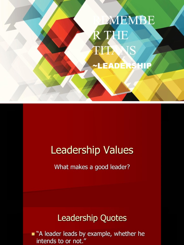 Remember The Titans | PDF | Leadership | Leadership