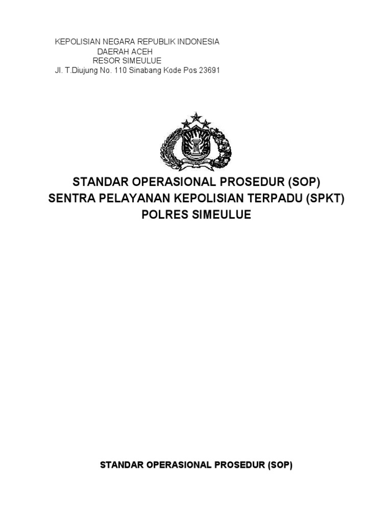 Sop SPKT | PDF