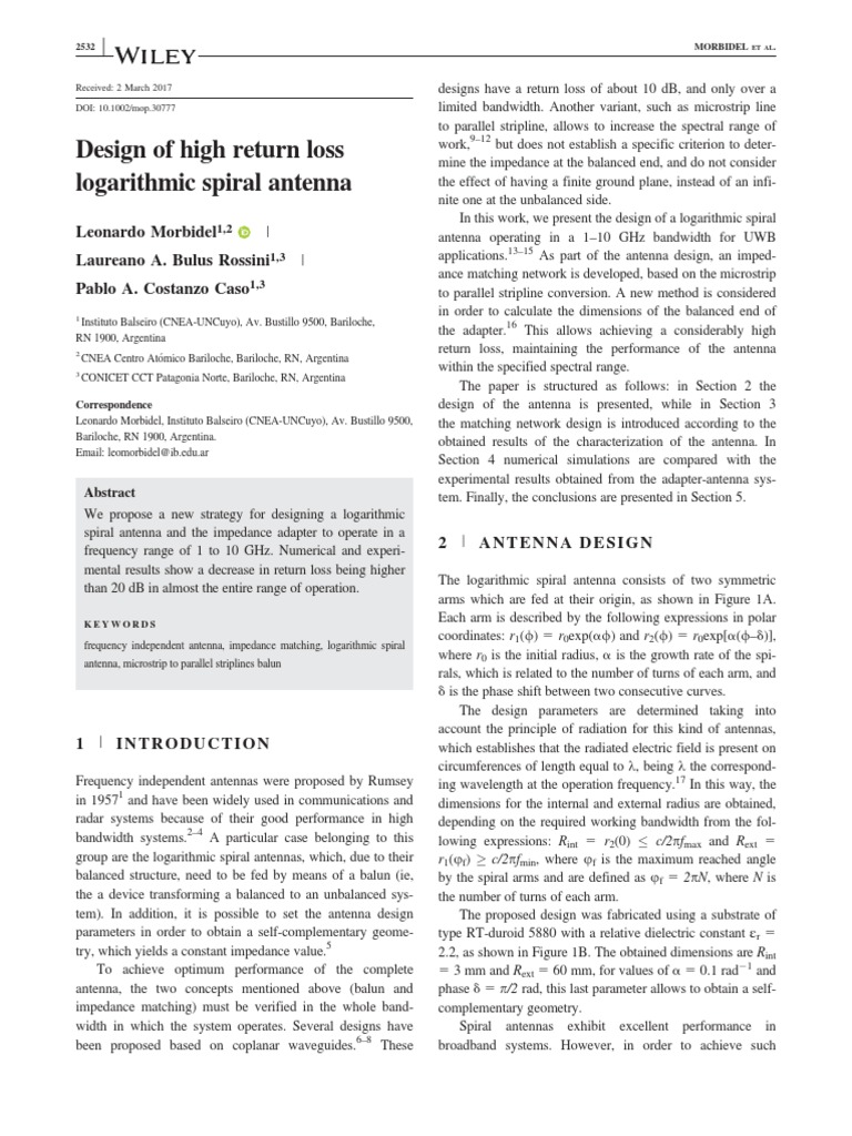 1 - Design of High Return Loss | PDF | Antenna (Radio) | Electrical ...