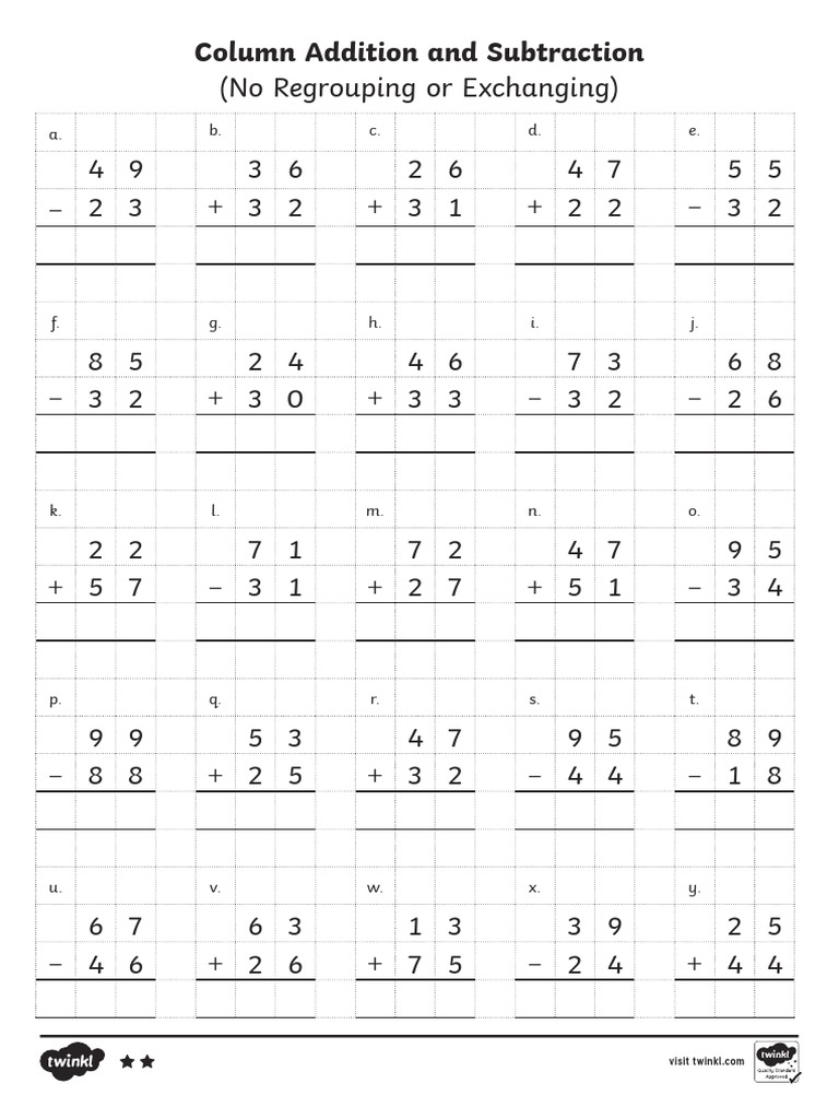 Addition and Subtraction Activity Sheet Activity Sheet - Ver - 2 | PDF ...