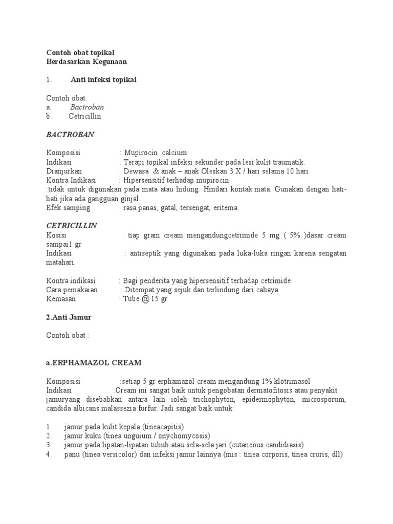 Contoh Obat Topikal Dan Supositoria | PDF