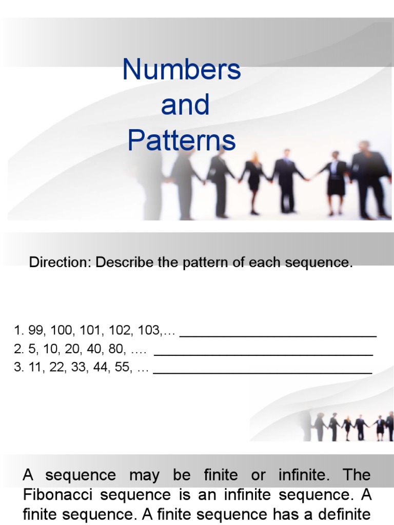 Numbers and Patterns | PDF | Sequence | Numbers