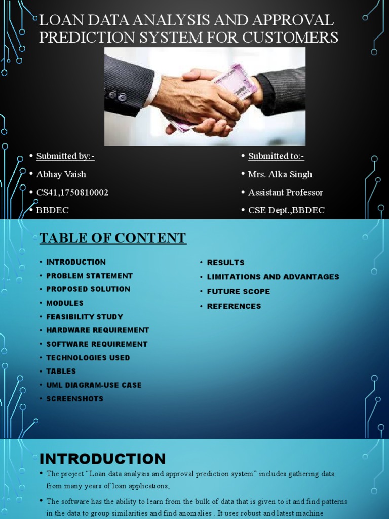 Loan Data Analysis and Approval Prediction System For | PDF | Machine ...