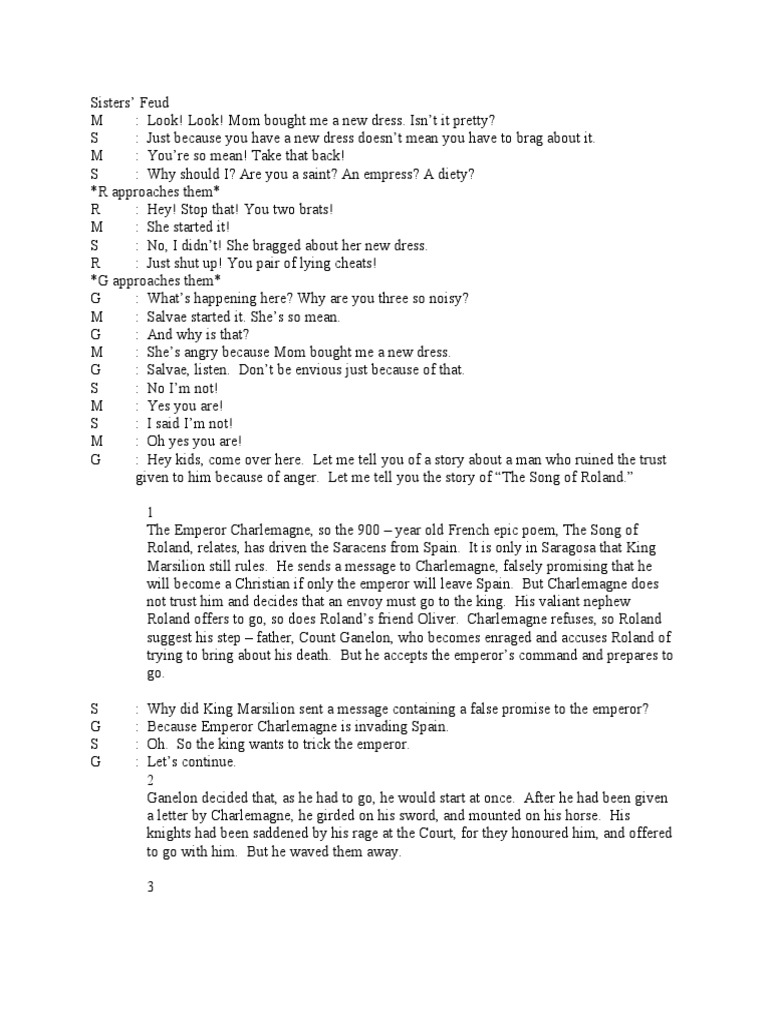 The Song of Roland Report Script | PDF | Charlemagne