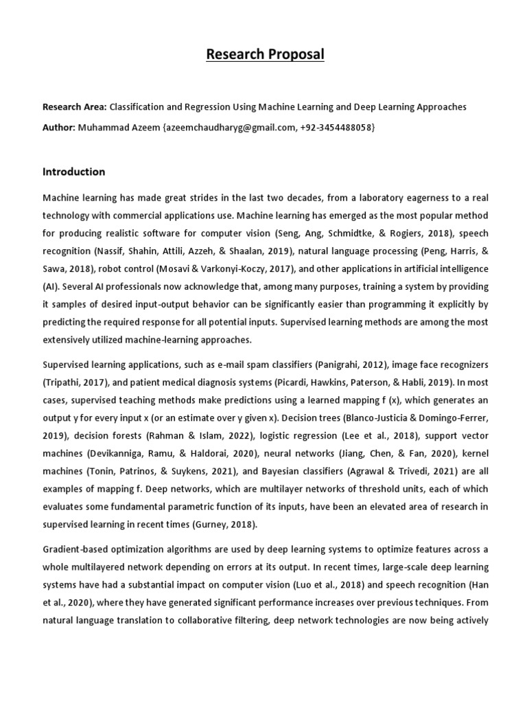 Research Proposal Azeem | PDF | Sensitivity And Specificity | Deep Learning