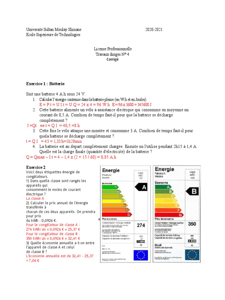 TD4 Corrigé | PDF | Électrotechnique | Grandeur physique