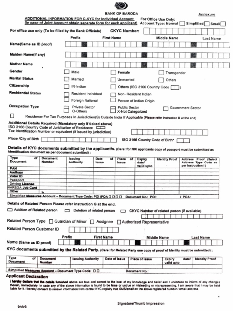 Ckyc Form | PDF