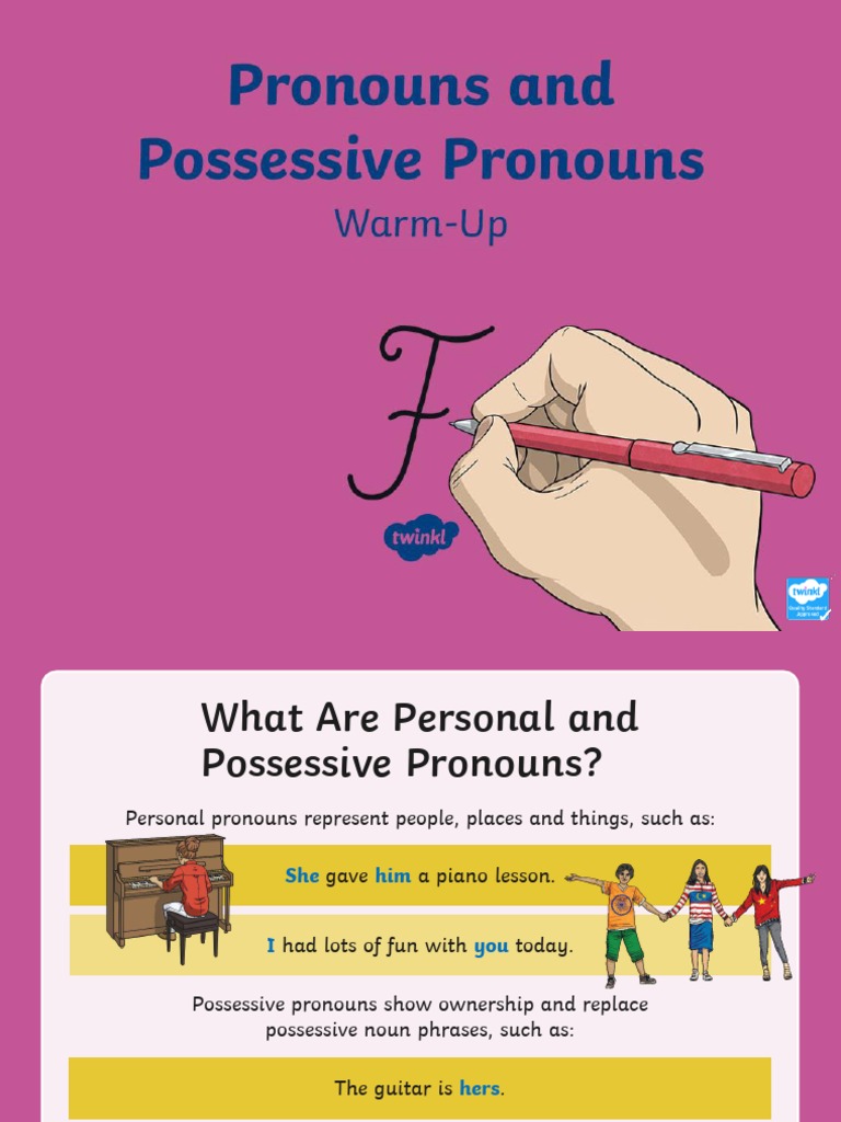 Pronouns PowerPoint | PDF | Pronoun | Semantics