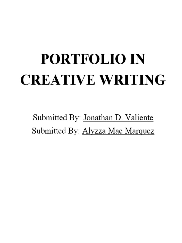 Creative Writing Portfolio Showcase | PDF | Poetry | Phonaesthetics