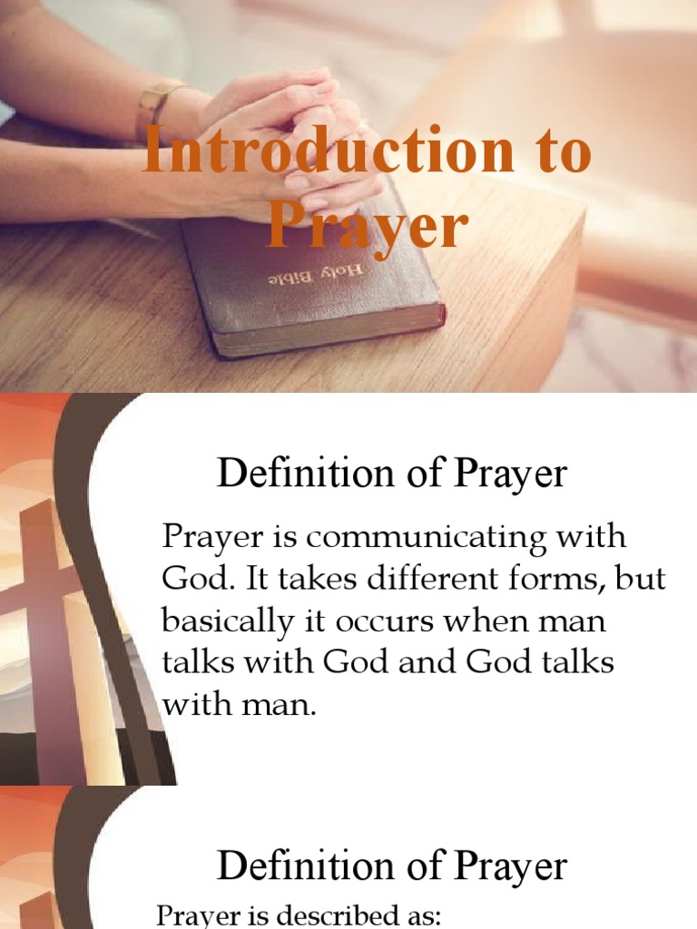 Introduction To Prayer | PDF | Prayer | Worship
