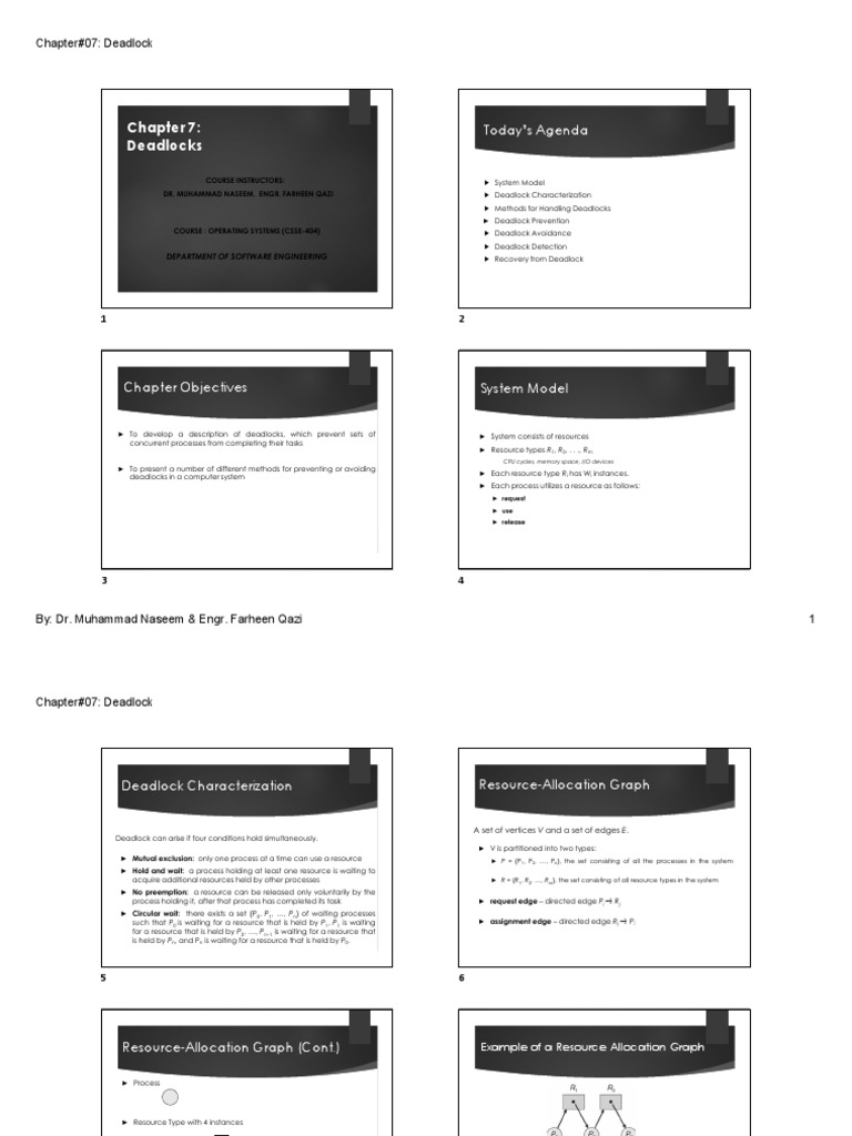 Chapter 07 Deadlocks Pdf Process Computing Concurrency Computer Science