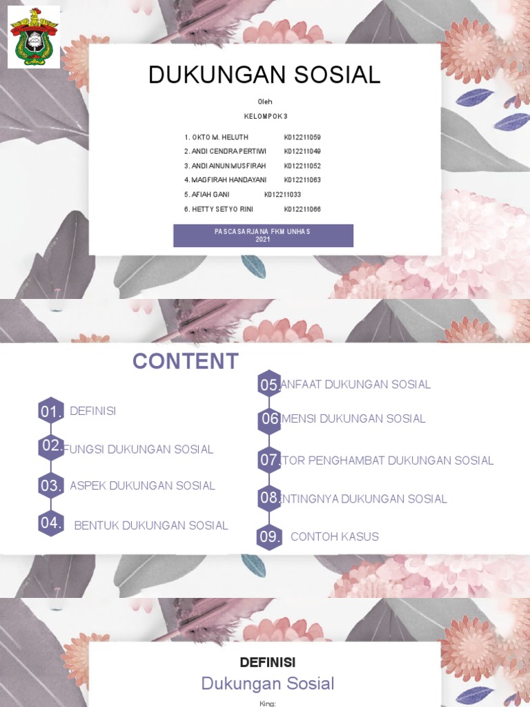 Dukungan Sosial | PDF | Karier & Perkembangan | Sains & Matematika