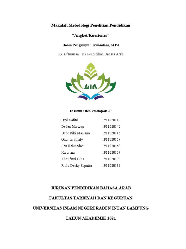 Makalah Metopen Kel.2 (5D) - 1 | PDF | Karier & Perkembangan | Kajian ...