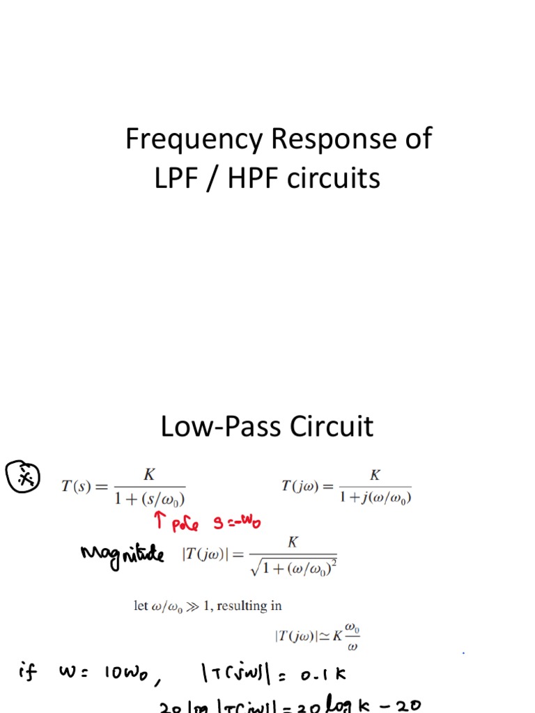 Frequency Response of LPF / HPF Circuits | PDF