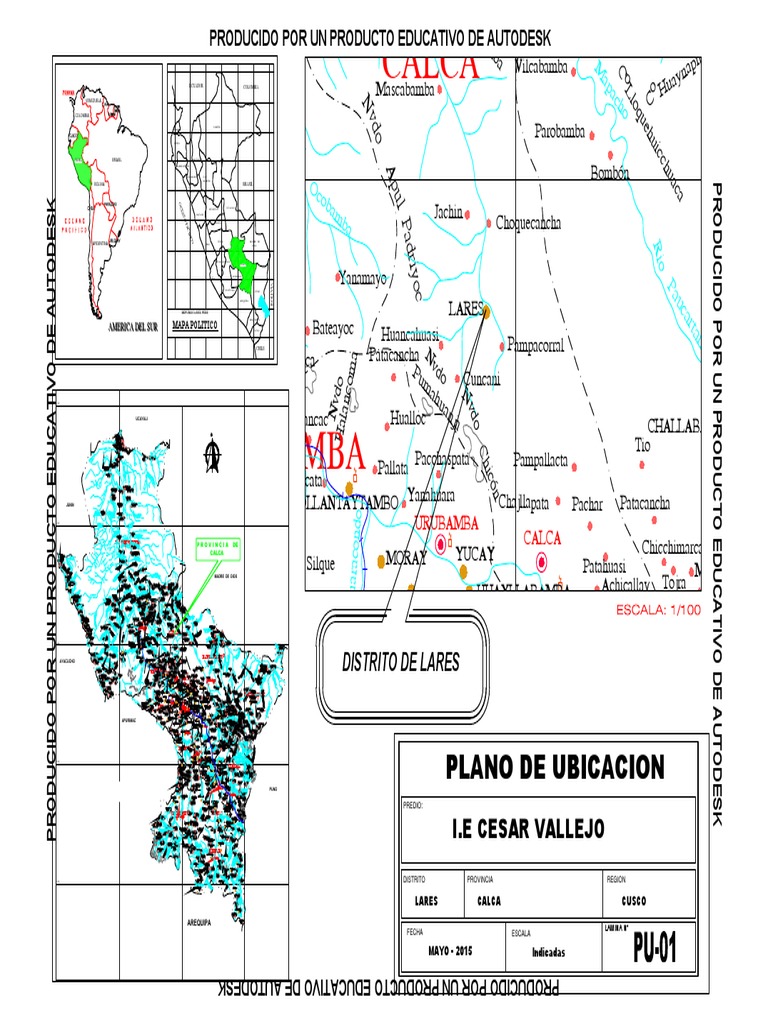 Plano de Ubicacion Calca | PDF | Comunidad andina | América del Sur