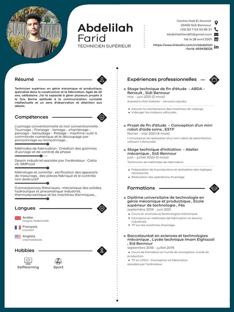 CV Abdelilah Farid | PDF