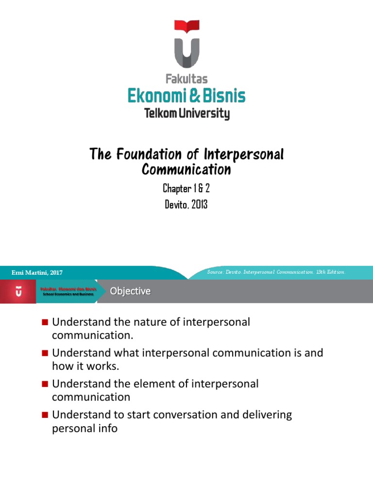 Foundations Of Interpersonal Communication An Overview Of Chapters 1
