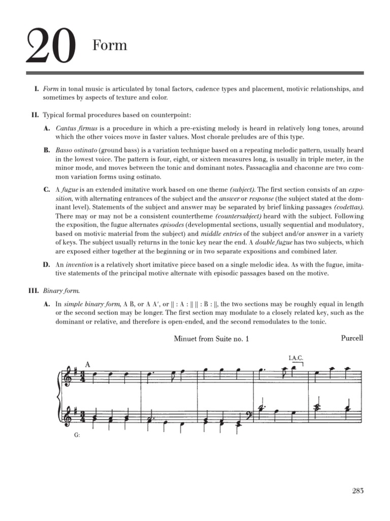 An Overview of Common Musical Forms in Tonal Music | PDF | Musical ...