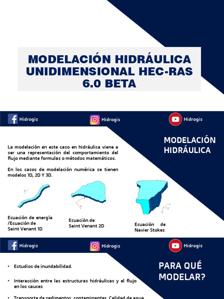 Modelación Hidráulica Unidimensional Hec-Ras 6 | PDF | Río | Transporte