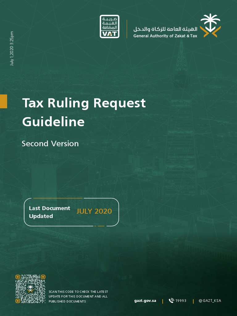 Tax Ruling Request Guideline June 2020-Eng | PDF | Taxes | Value Added Tax