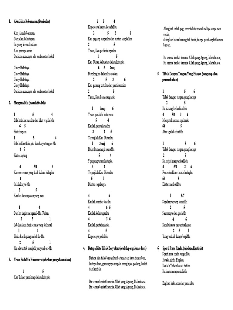 Daftar Lagu Semi KKR | PDF