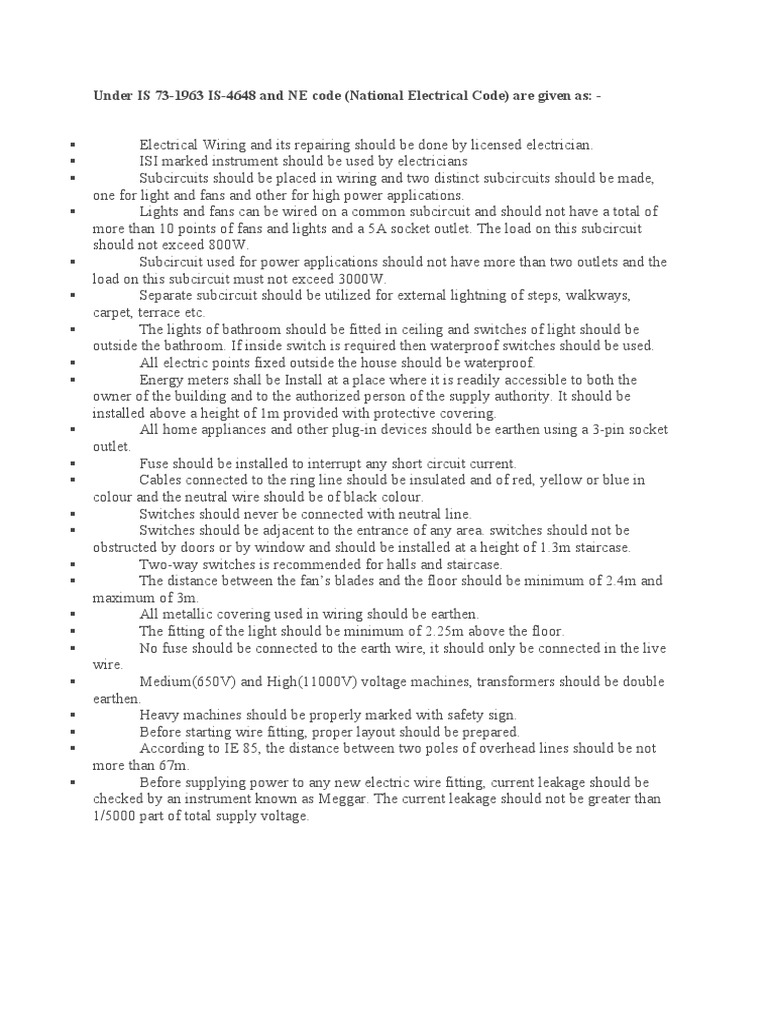 Rules To Know For Elec Engg | PDF | Electrical Wiring | Ac Power Plugs ...